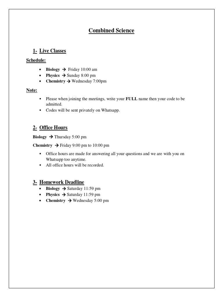 Combined Science | PDF