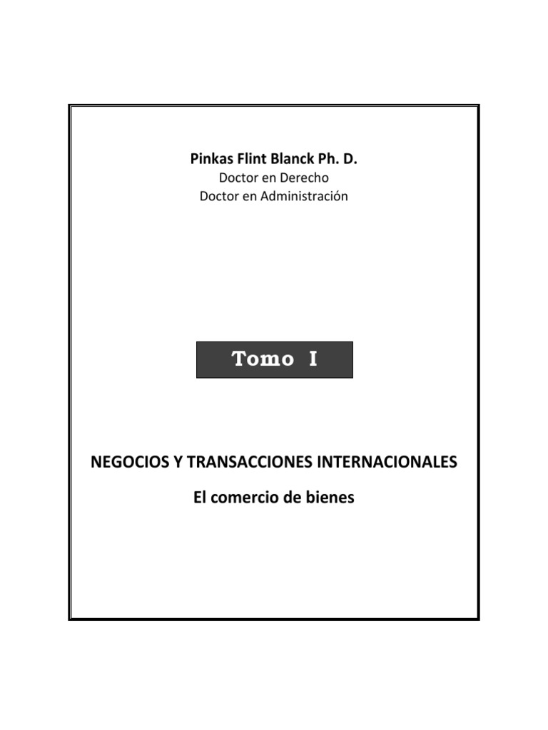 Libro Completo. - Negocios y Transacciones Internacionales Pinkas Flint ...