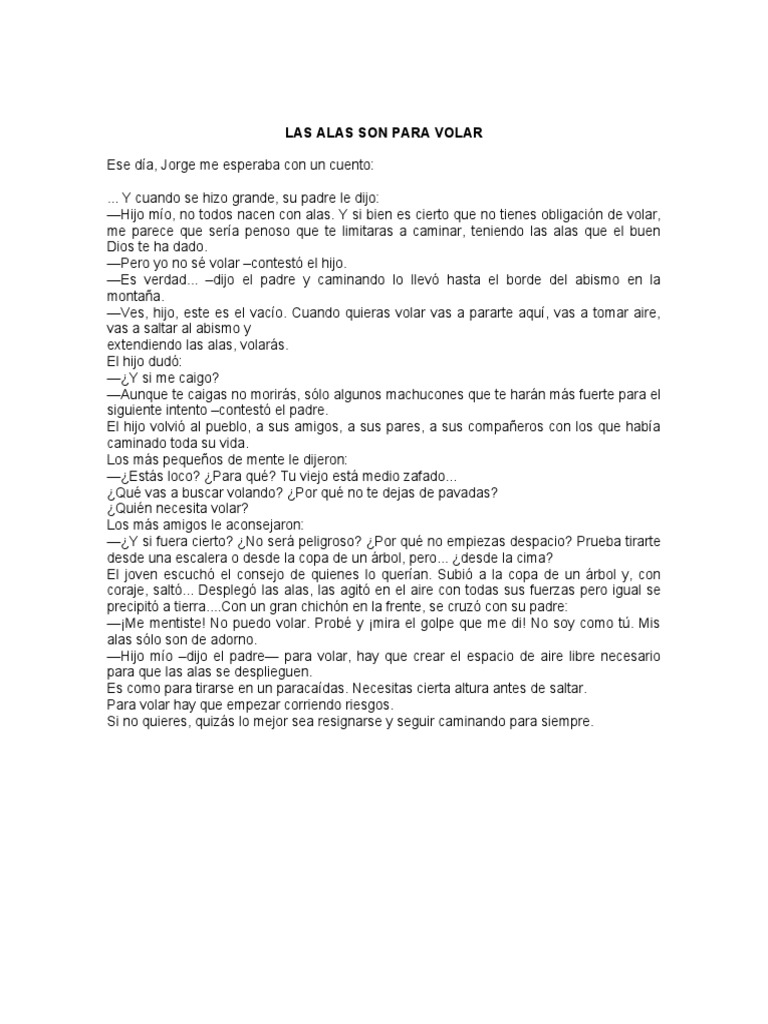 Las Alas Son para Volar | PDF