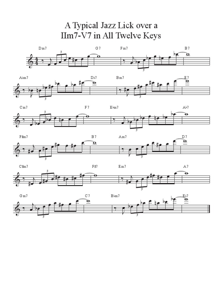 Some Lick in Twelve Keys - Score | PDF