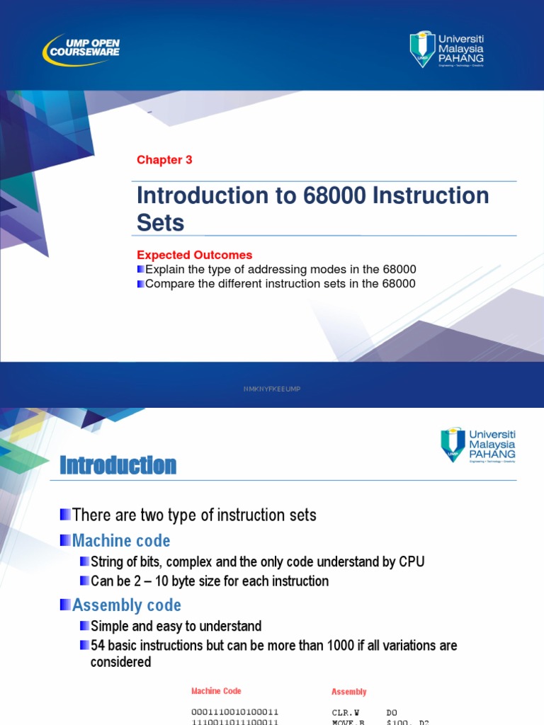 68000 Instruction Set Overview | PDF | Pointer (Computer Programming) | Binary Coded Decimal