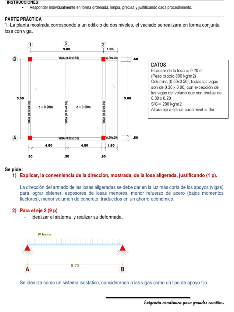 Metrado de viga e idealización | PDF | Viga (Estructura) | Ingeniería mecánica