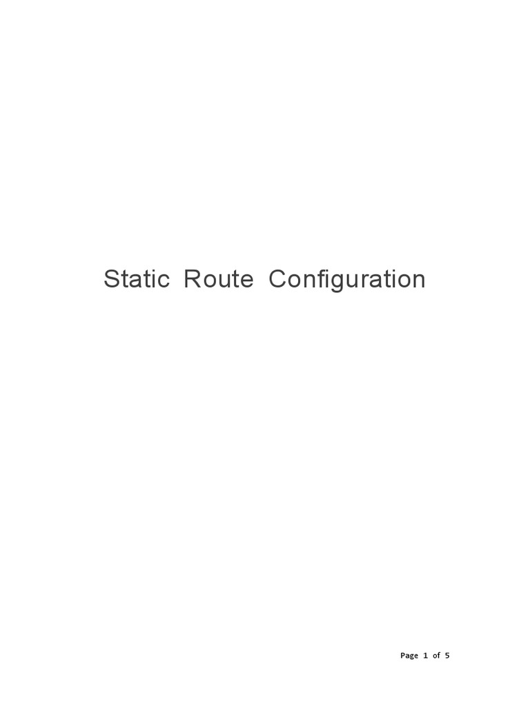 Manual - S3800-Series-Static-Route-Configuration | PDF | Ip Address | Routing