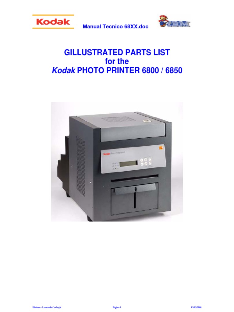 Manual Tecnico 68XX | PDF | Belt (Mechanical) | Printer (Computing)