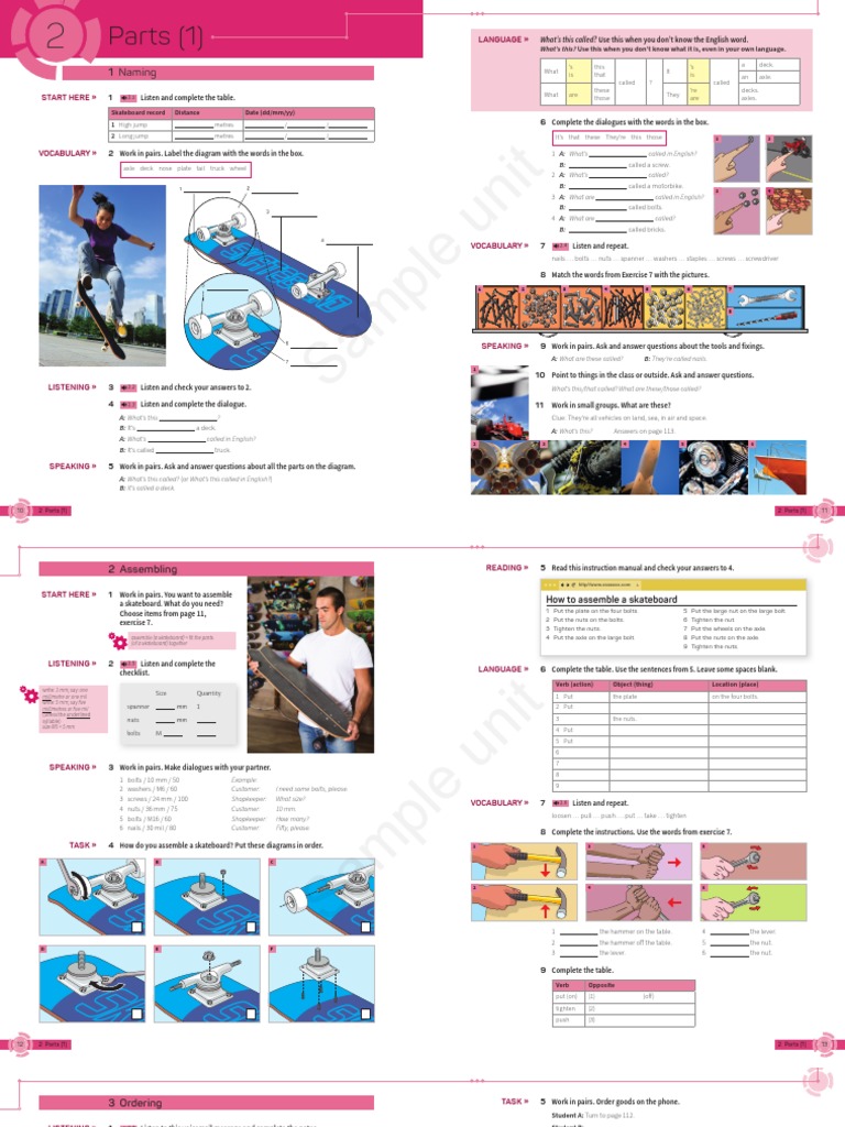 Technical English 2e Level 1 Unit 2 | PDF | Screw | Nut (Hardware)