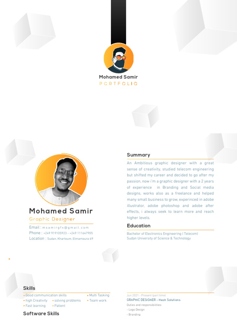 Mohamed Samir Portfolio | PDF | Graphic Design | Design