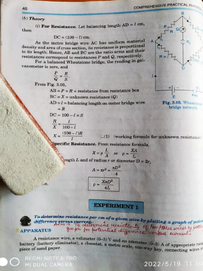 Physics Practical | PDF | Electrical Resistance And Conductance | Voltage