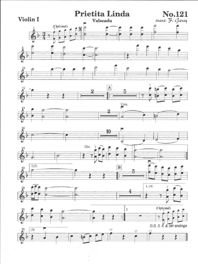 Prieta Linda Violin - I - 121 | PDF