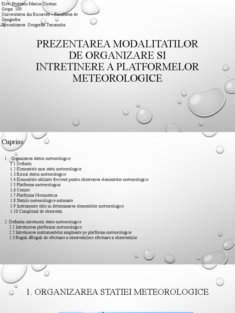 Prezentarea Modalitatilor de Organizare Si Intretinere A Platformelor ...