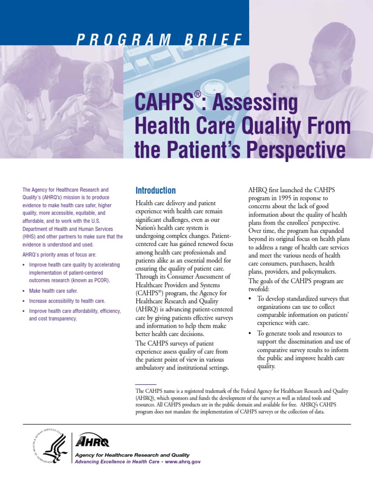 CAHPS Patient Survey Program Brief | PDF | Health Care | Patient