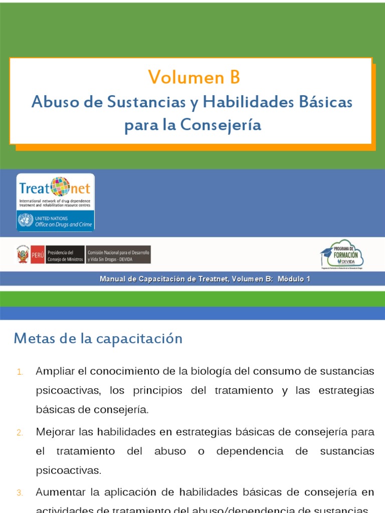 Sesión 1 - TREATNET B 2021 | PDF | La dependencia de sustancias | Despachador de drogas