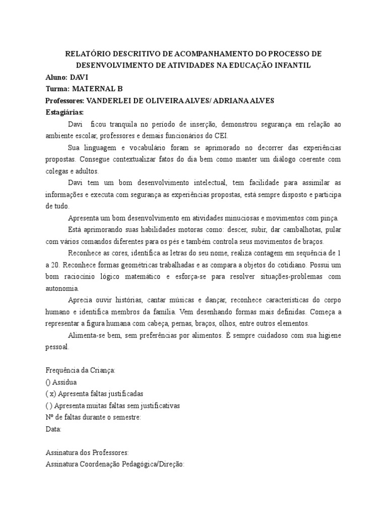 Relatório - Davi | PDF