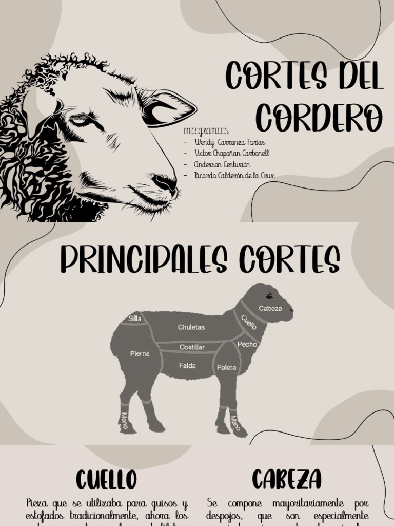 Cortes de Cordero | PDF | filete | Alimentos preparados
