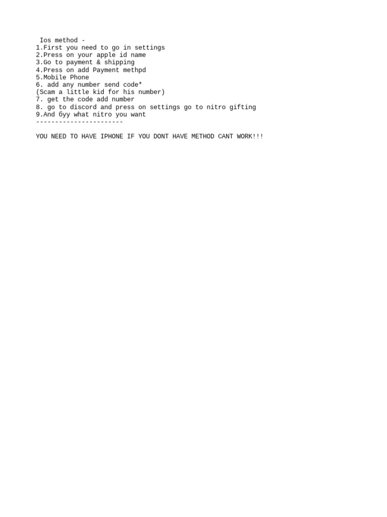 Nitro IOS Method 1-1 | PDF Nitro IOS Method 1-1 | PDF
