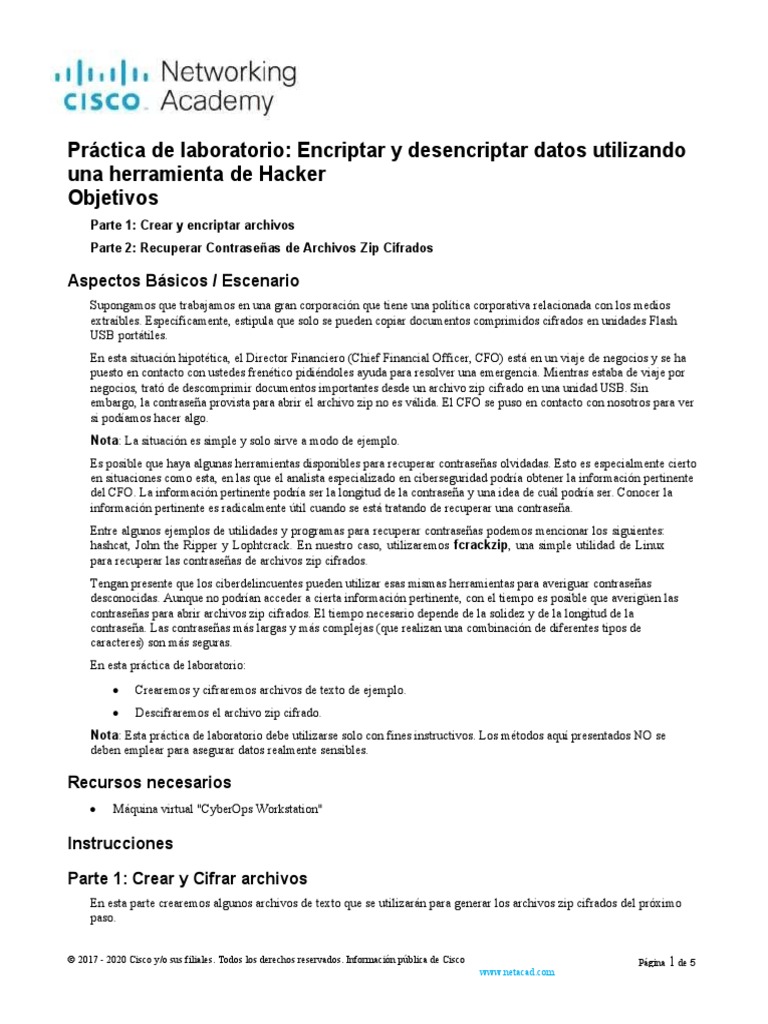 21.2.11-Lab - Encrypting-And-Decrypting-Data-Using-A-Hacker-Tool - es-XL | PDF | Contraseña ...