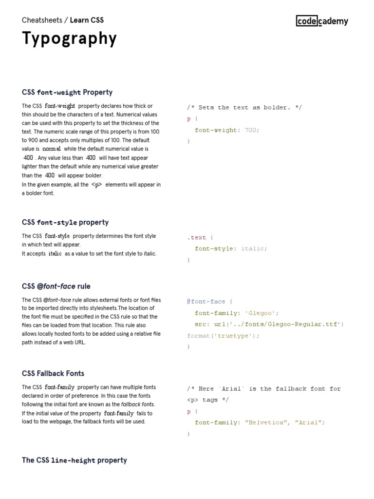 Typography in CSS | PDF | Notation | Communication Design