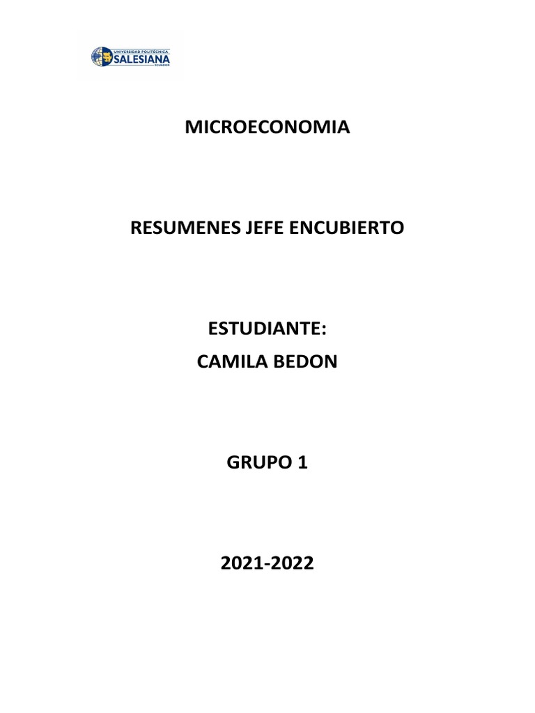 Resumenes de Jefe Encubierto | PDF