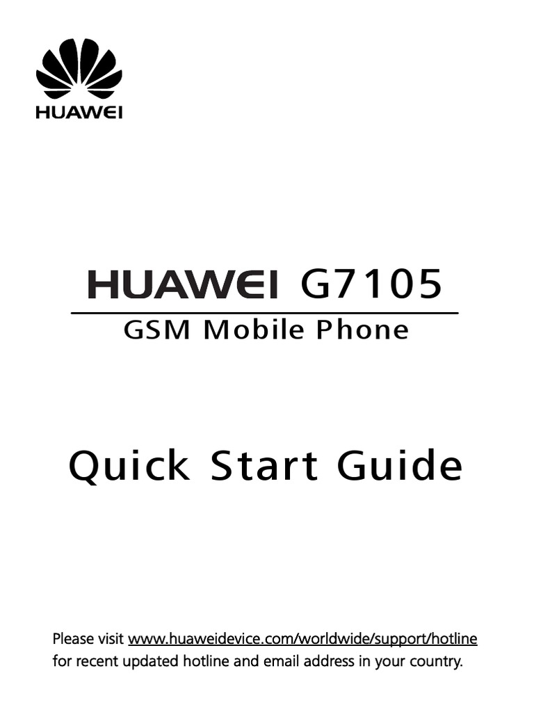 Huawei G7105 Quick Start Manual | PDF | Battery Charger | Radio