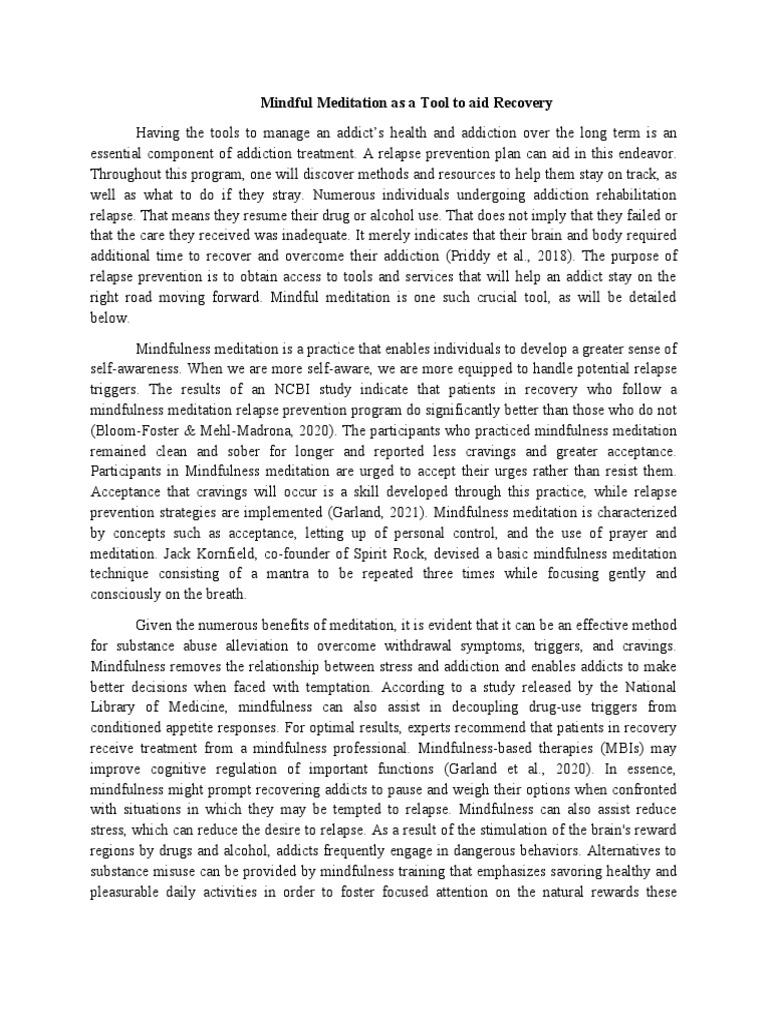 Addiction Recovery | PDF | Mindfulness | Substance Dependence