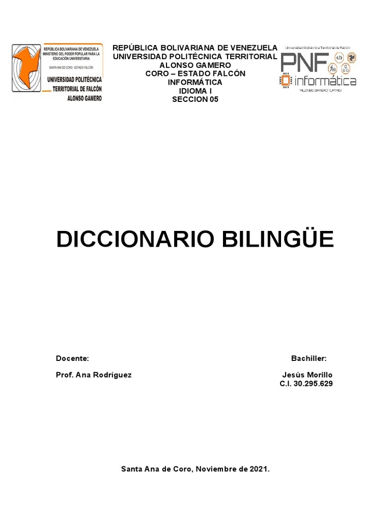 Diccionario Bilingüe, Jesús Morillo | PDF