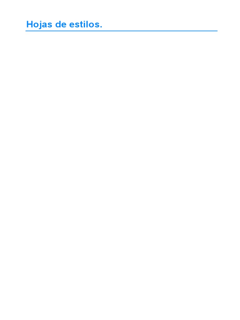 DIW04. - Hojas de Estilos. | PDF | HTML | Página web