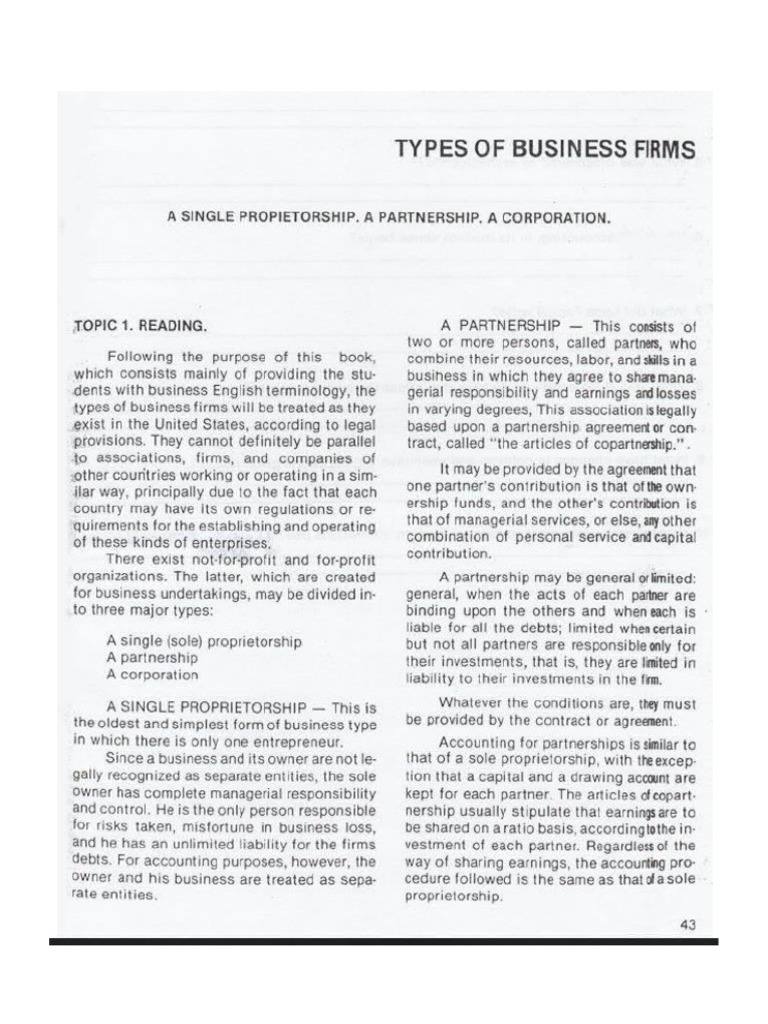 Types of Business Firms | PDF