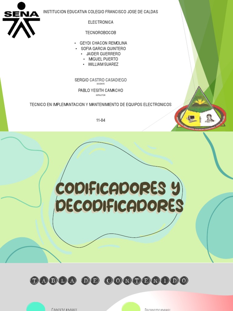 Tipos de Codificadores y Decodificadores | PDF | Electrónica | Poco