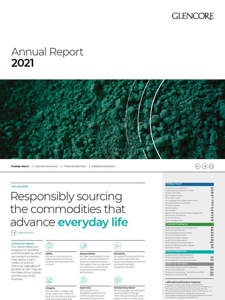 Glencore Anual Report 2021 | PDF | Corporate Governance | Governance