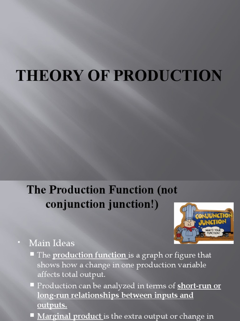 Understanding Production Functions and Costs | PDF | Production ...