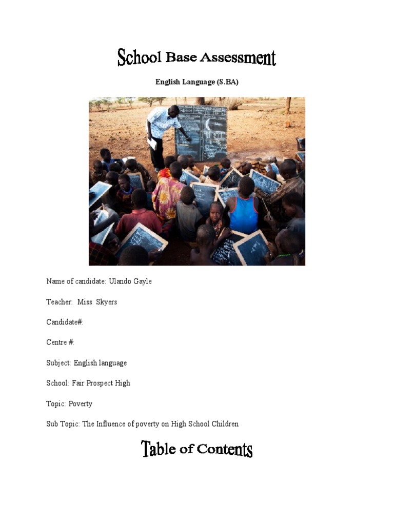Impact of Poverty on Students | PDF | Reading Comprehension