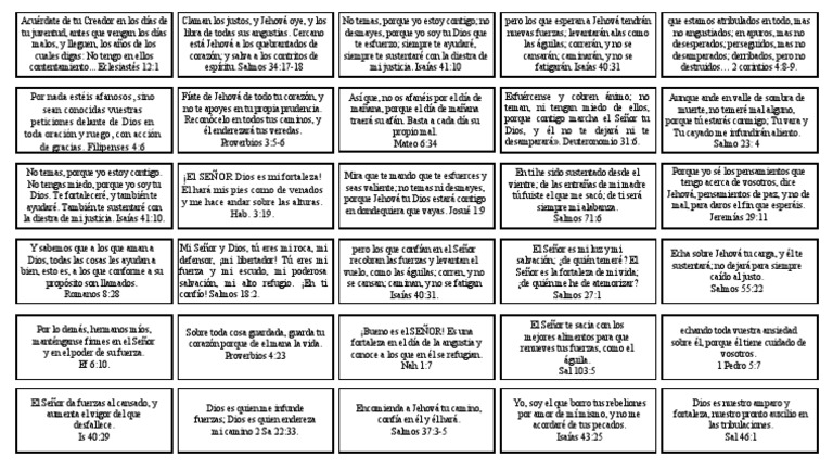 Versículos Bíblicos de Aliento para Imprimir | PDF