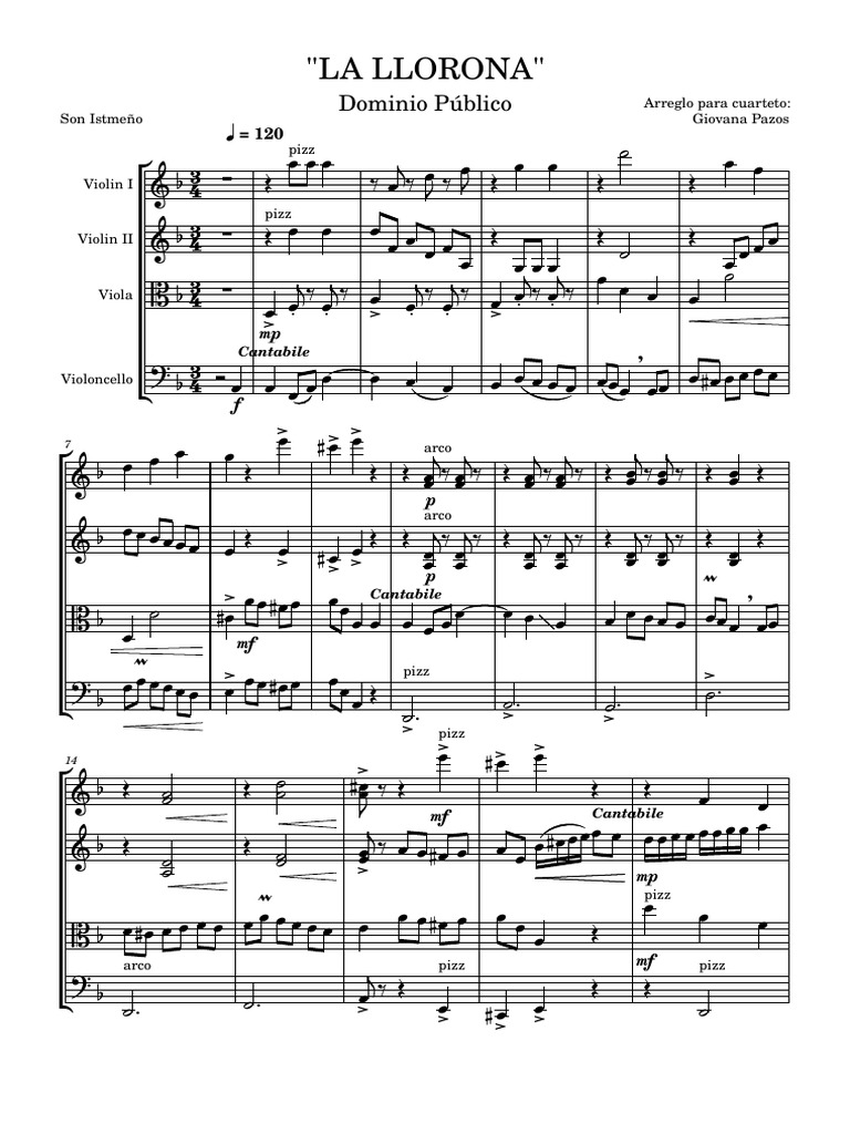 La Llorona | PDF | String Instruments | Musical Instruments