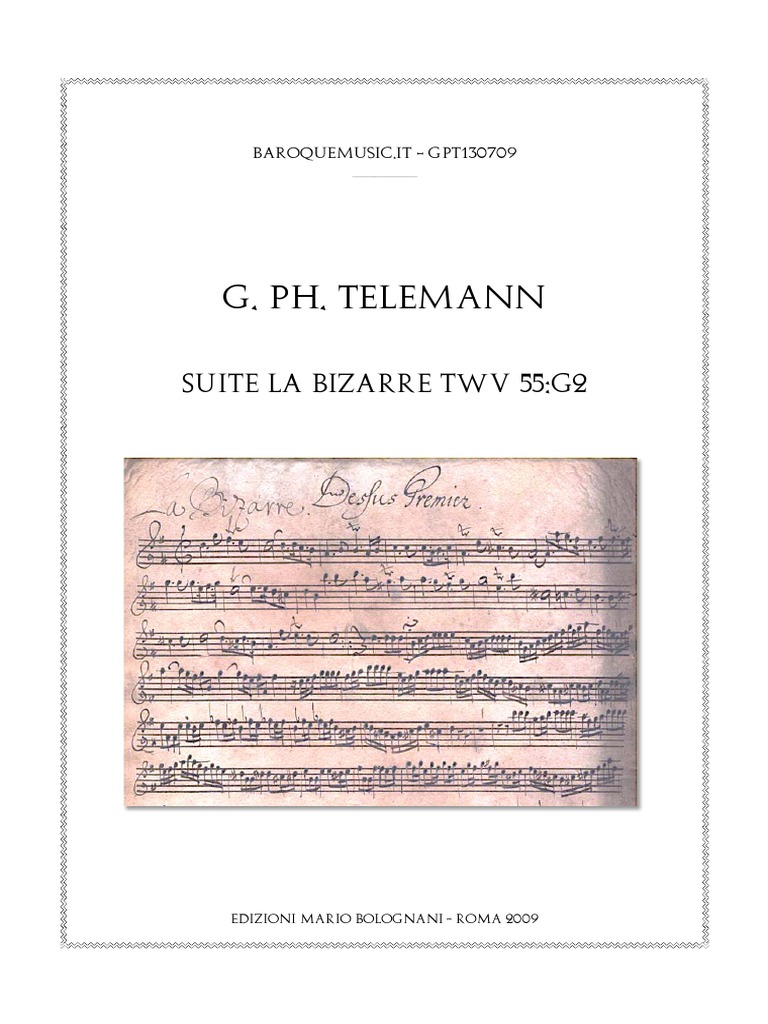 Telemann Suite Orchestra TWV 55G2 Score 0 | PDF