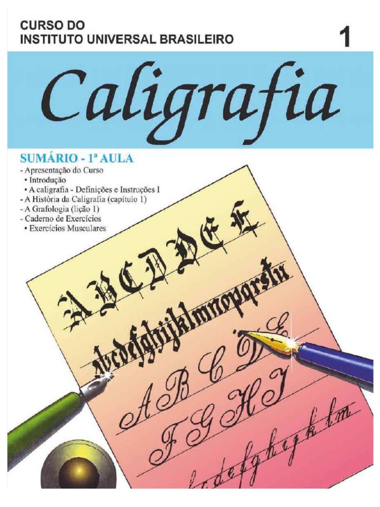 Curso de Caligrafia em Seis Etapas | PDF | Caligrafia | Escrita