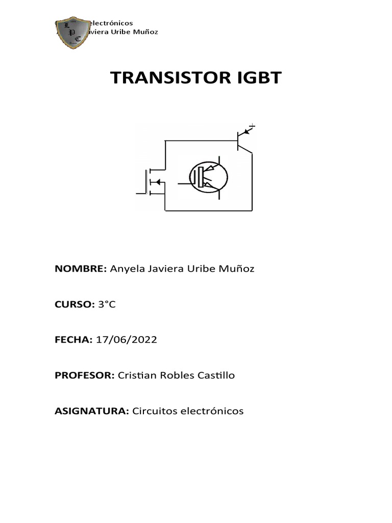 Transistor Igbt | PDF | Transistor | Transistor de unión bipolar