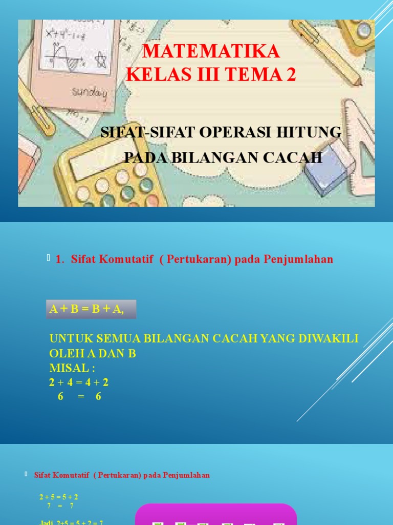 MTK KLS 3 Tema 3 Sub 2 Sifat Ops Bil Cacah | PDF