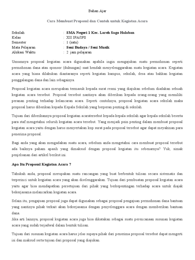 Materi Proposal | PDF