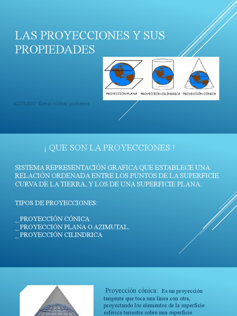 Tipos y propiedades de proyecciones cartográficas | PDF