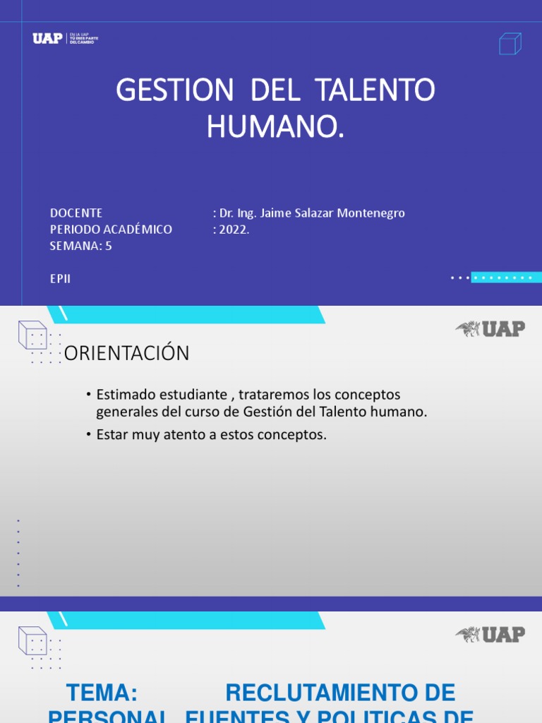 Sem GDTH 5 | PDF | Reclutamiento | Gestión de recursos humanos