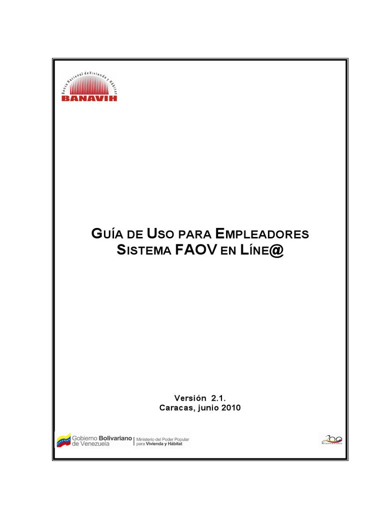 Manual Uso Del Faov | PDF | Decimal | Archivo de computadora