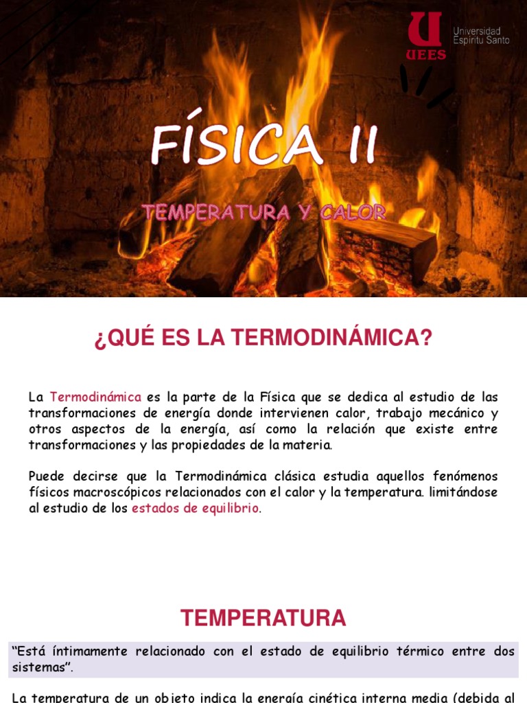 FÍSICA_TERMODINÁMICA | PDF | Calor | Temperatura
