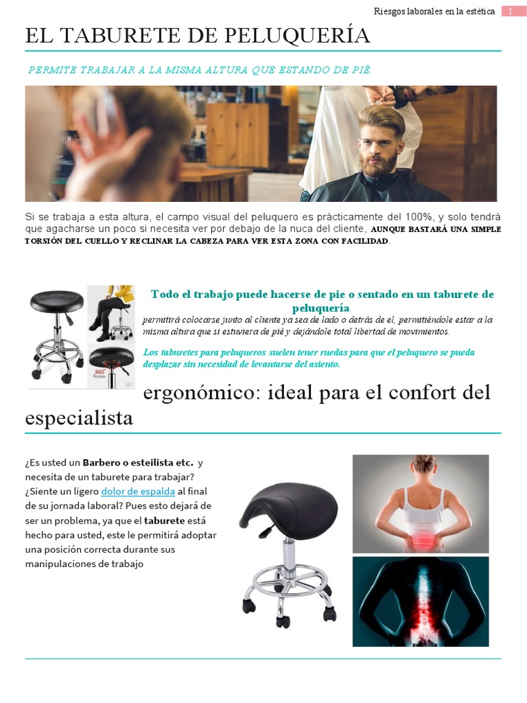 El Taburete de Peluquería | PDF | Factores humanos y ergonomía
