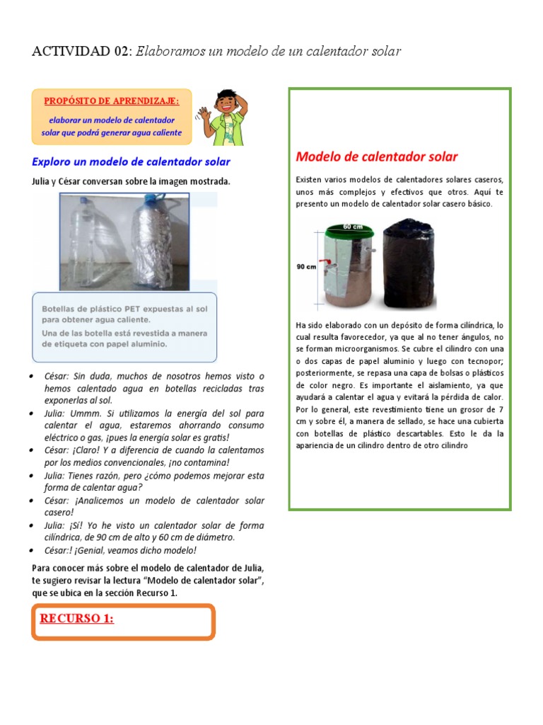 4° - ACTIVIDAD 2 Eda 6 | PDF | Agua | Ducha