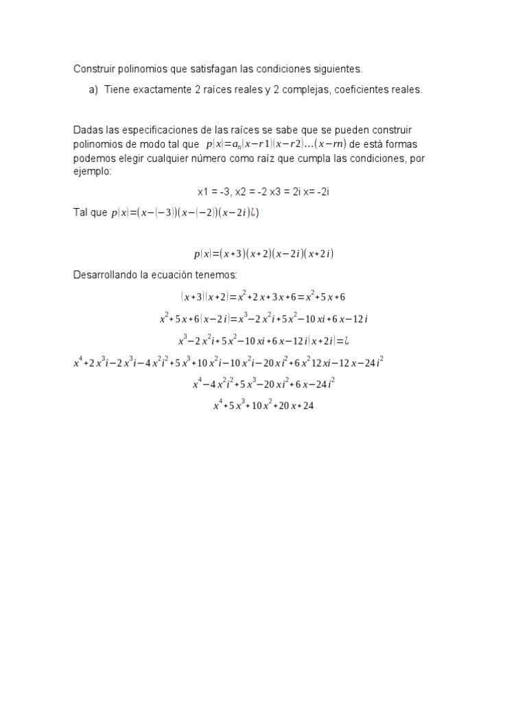 Construir Polinomios | PDF | Álgebra abstracta | Aritmética