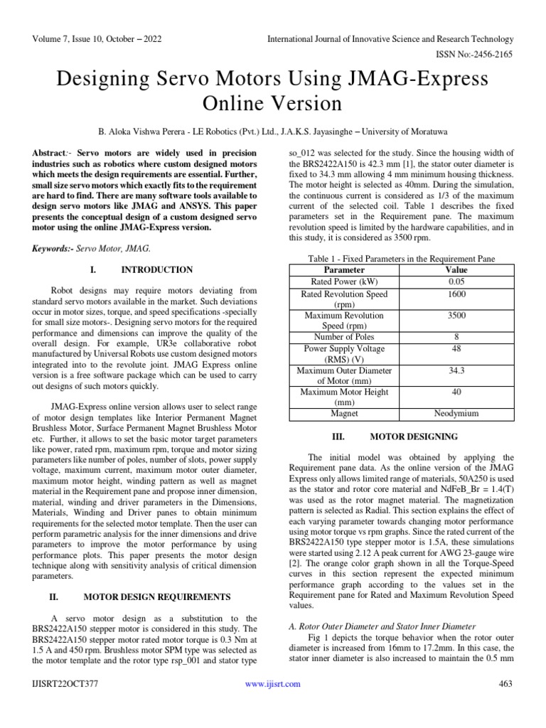 Designing Servo Motors Using JMAG-Express Online Version | PDF ...