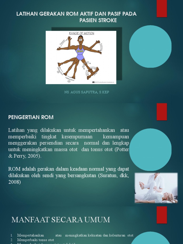 Latihan Gerakan Rom Aktif Dan Pasif Pada Pasien Stroke | PDF
