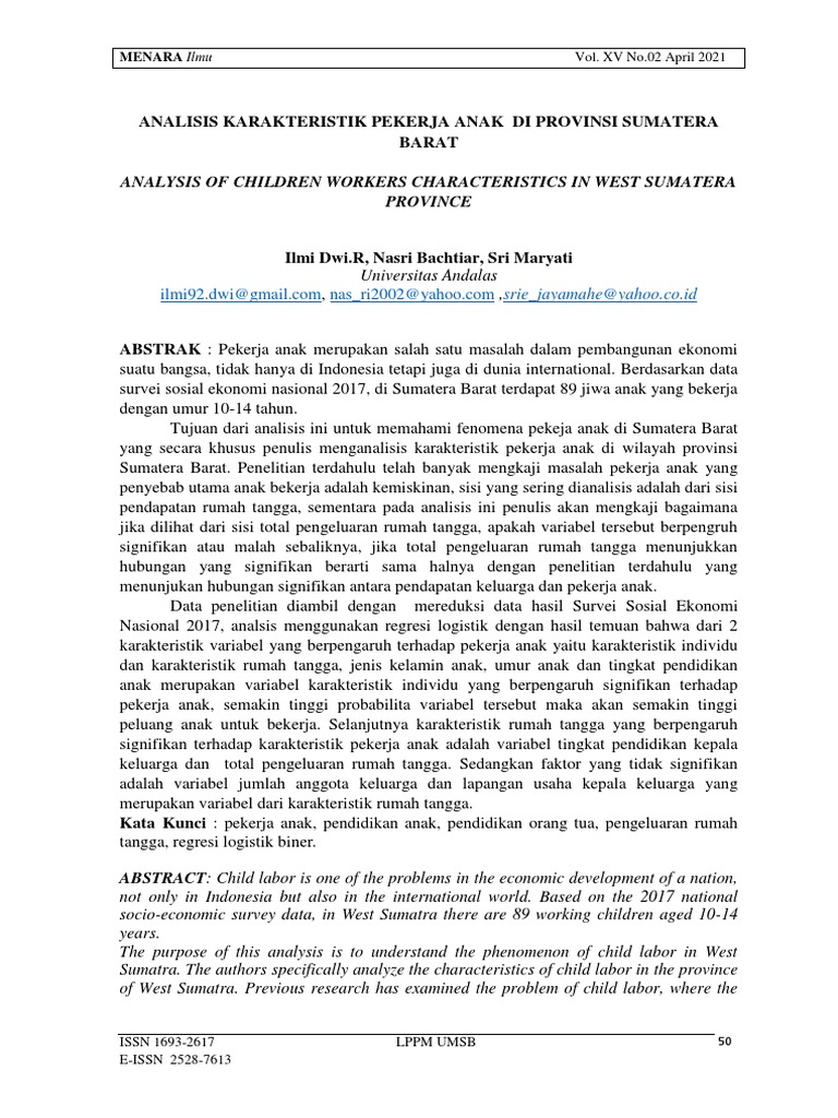 Jurnal Ilmi Pekerja Anak | PDF