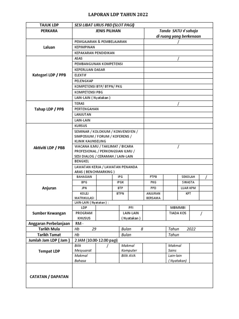 Sesi Libat Urus PBD 2022 | PDF