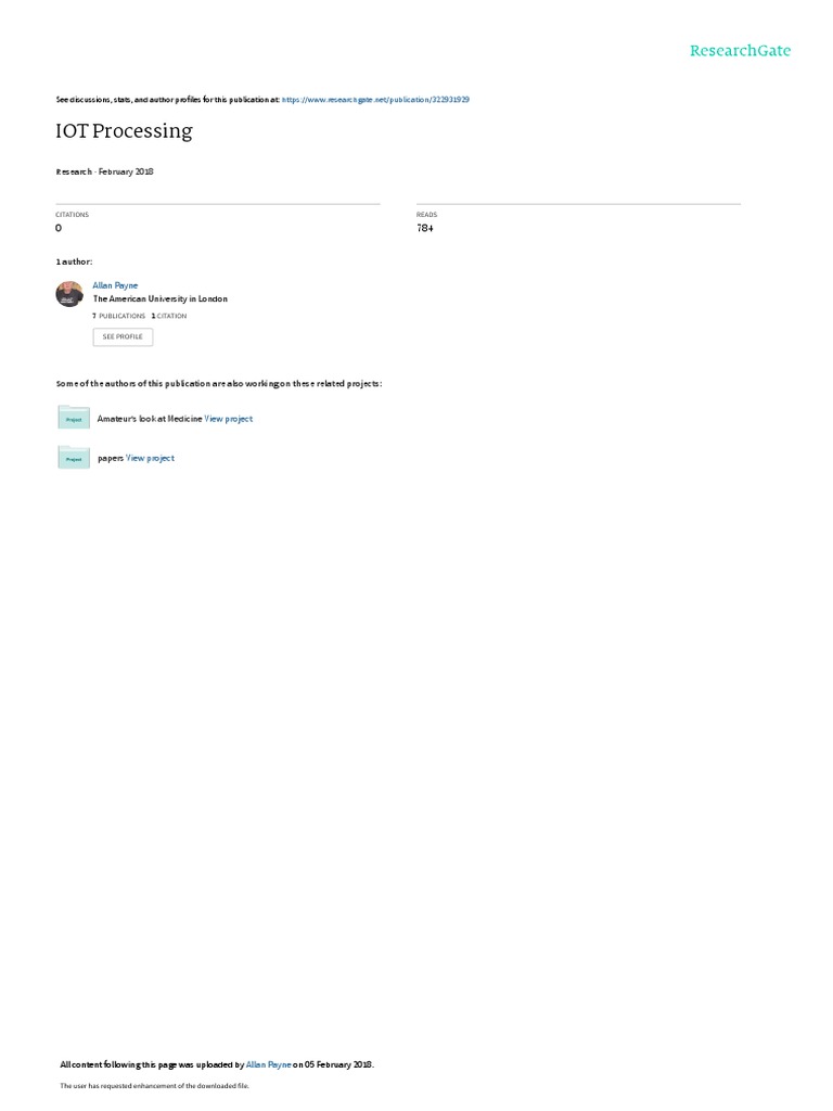 Iot Paper | PDF | Internet Of Things | Telecommunications