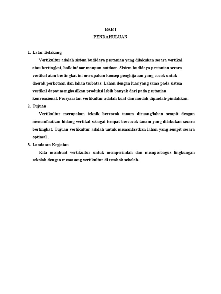 KERANGKA PROPOSAL (Kel 1) | PDF